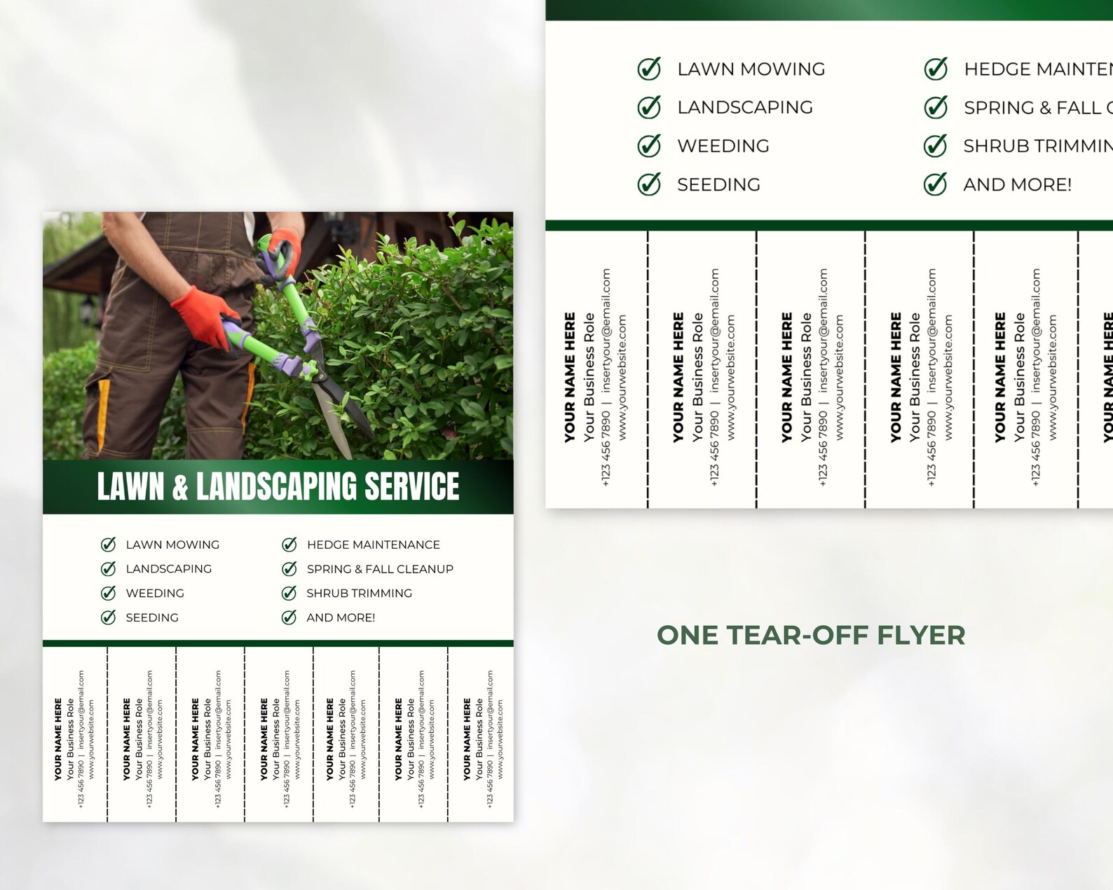 Lawn Care & Landscaping Flyers, Services Flyers, Tear-off Flyers ...