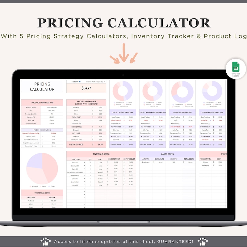 Pricing Worksheet - Etsy
