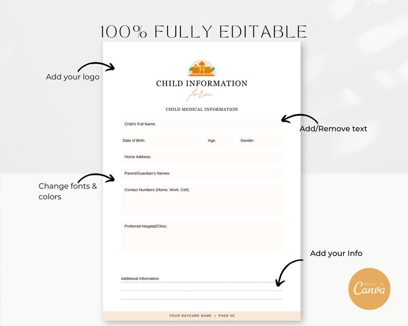Daycare Starter Kit, Daycare Forms Bundle, Childcare Business Plan ...