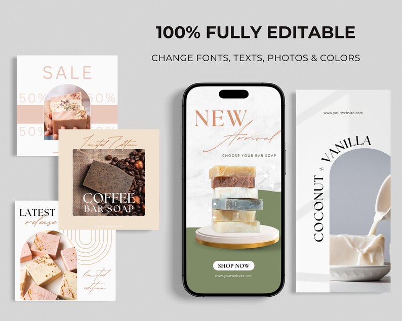 Soap Shop Instagram Post & Story, Soap Shop Business, Soap Business ...