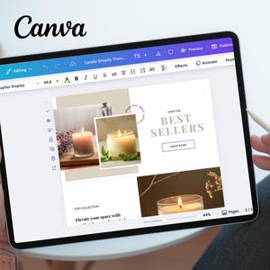 Candle Shopify Website Banner Template, Candle Business Banner Design ...