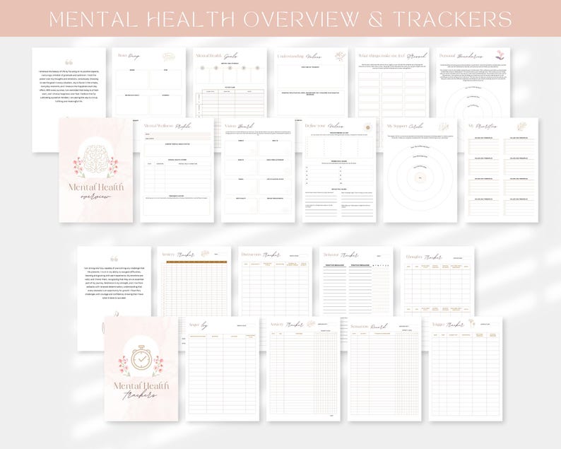 Mental Health Journal PDF Bundle, Mental Health Journal Workbook ...