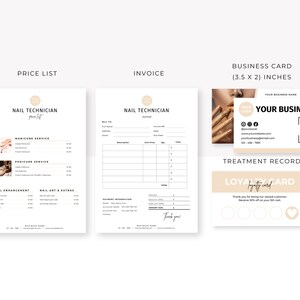 Editable Nail Technician Forms Bundle, Nail Tech Consultation Forms ...