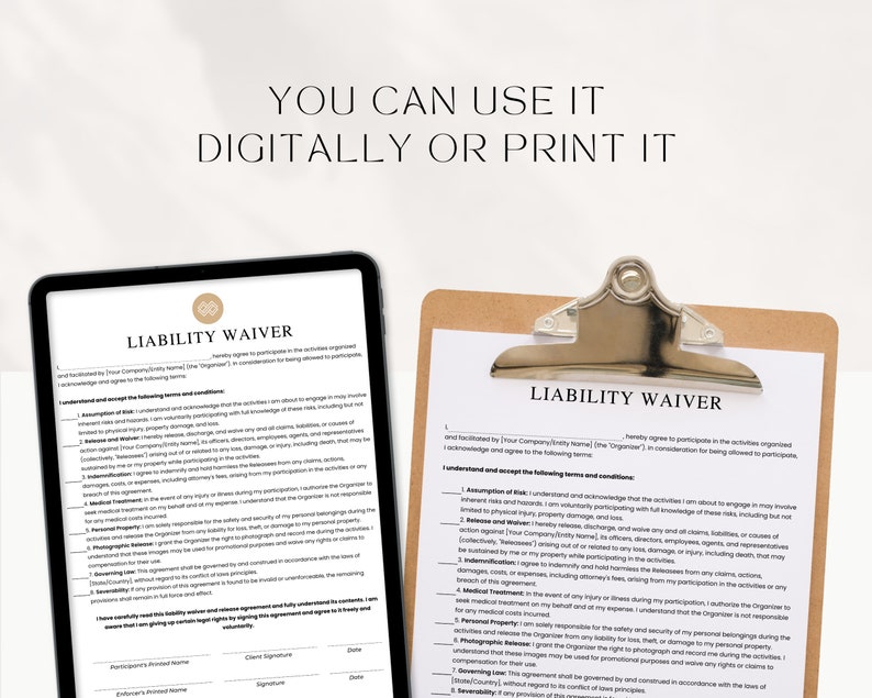 All Purpose Liability Waiver Template, General Release of Liability ...