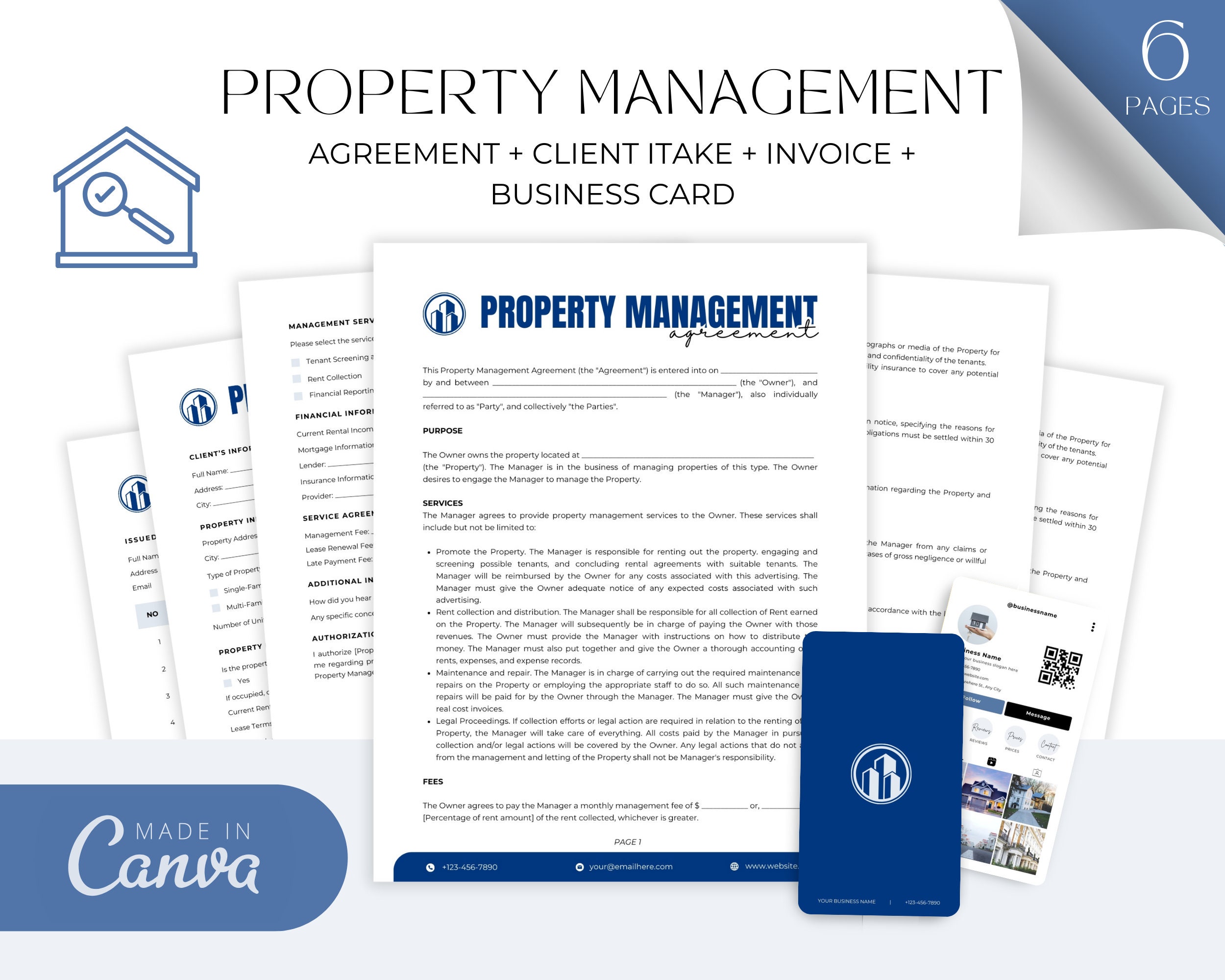Editable Property Management Contract Template, Real Estate Property ...