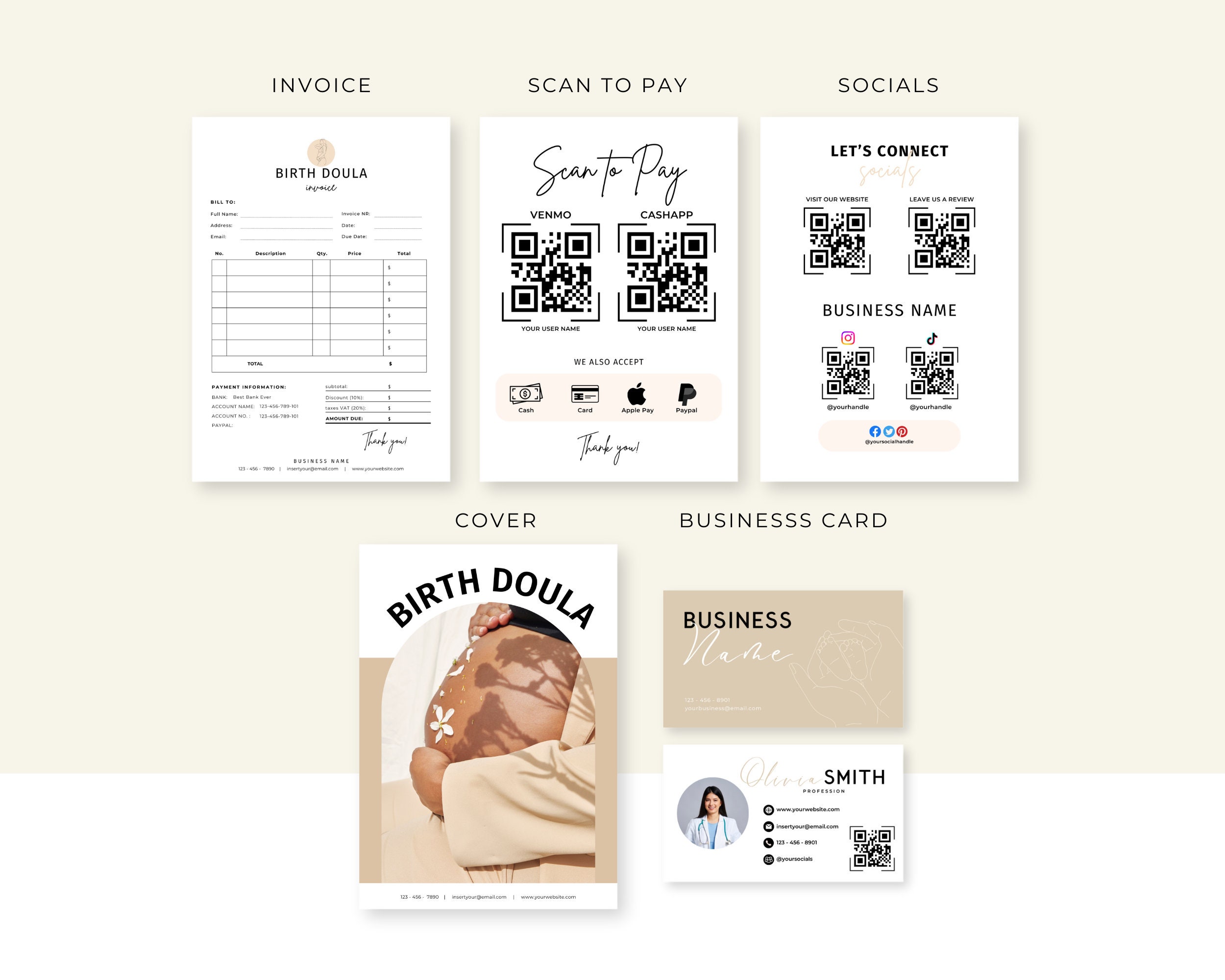 Doula Intake Forms Bundle for New Clients, New Client Intake Forms ...