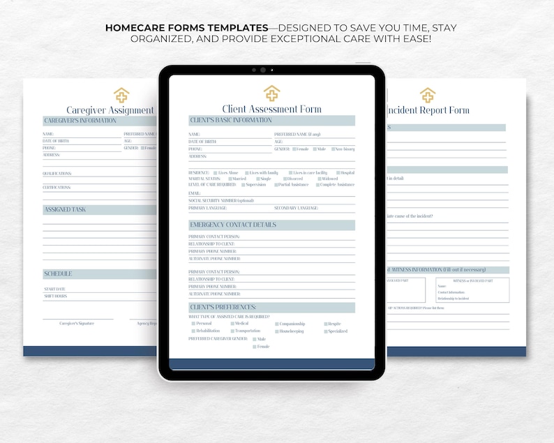 12 CANVA Home Care Business Templates Bundle, Professional Agency Forms ...