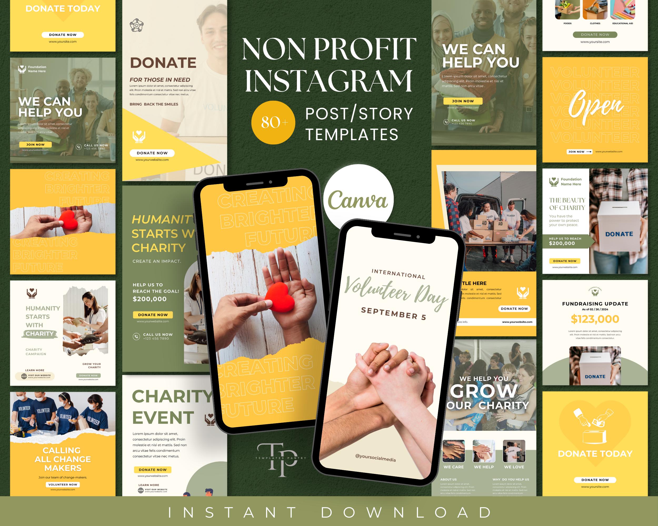 80+ Pages Charity Instagram Templates, Non-profit Social Media ...