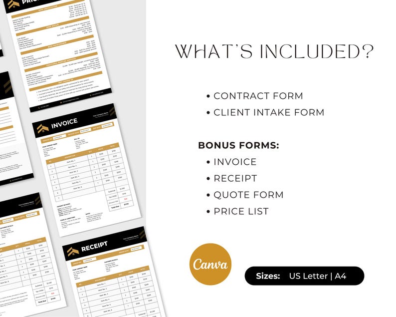 Roofing Business Forms Template, Editable & Printable Roofing Business ...