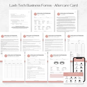 Lash Tech Template Bundle, Lash Technician Business Bundle, Lash ...