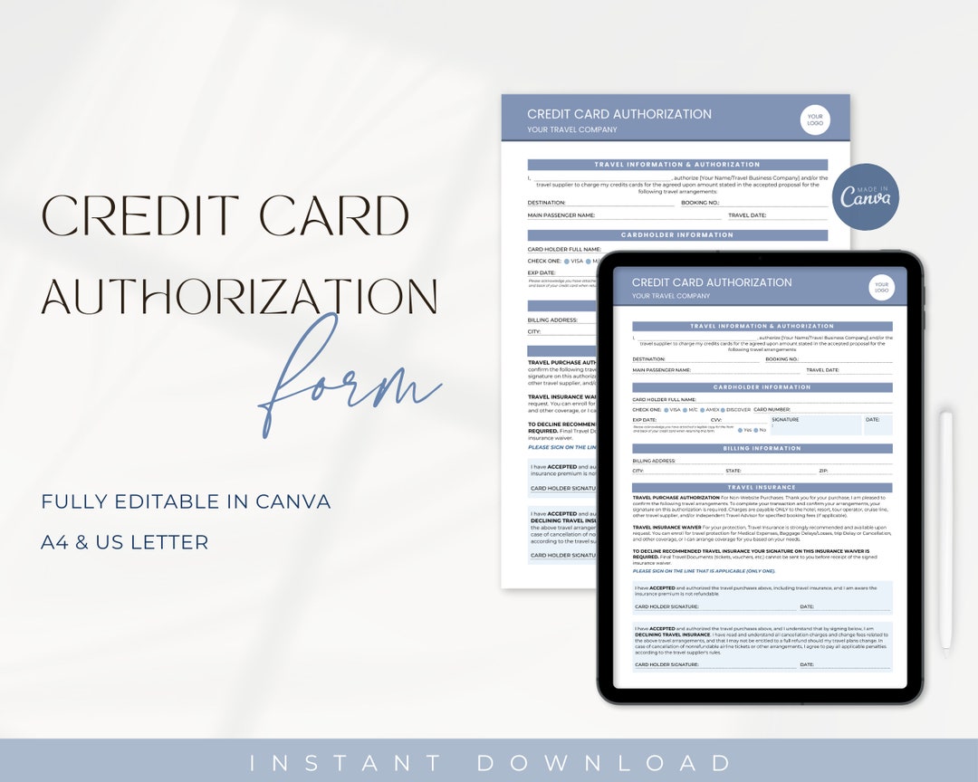 Payment Authorization Form, Credit Card Payment Authorization Form ...