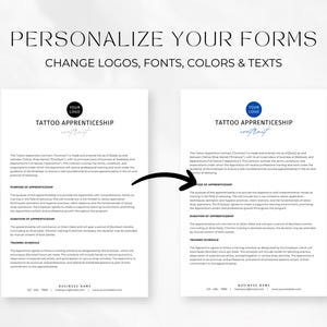 Tattoo Apprentice Contract Template, Tattoo Apprentice Contract, Tattoo ...