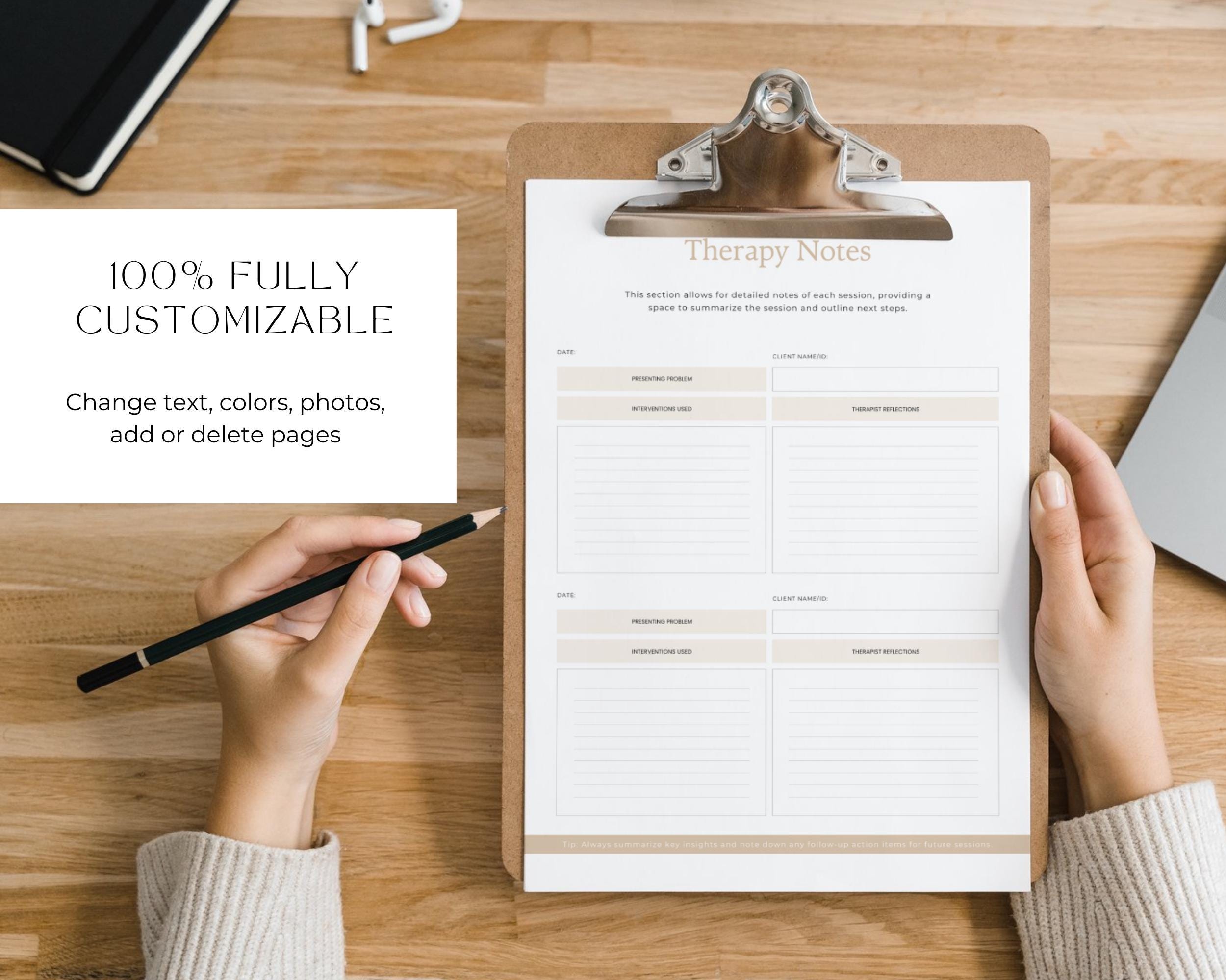 Therapist Daily Appointment Planner, Daily Clinical Planning Tool ...