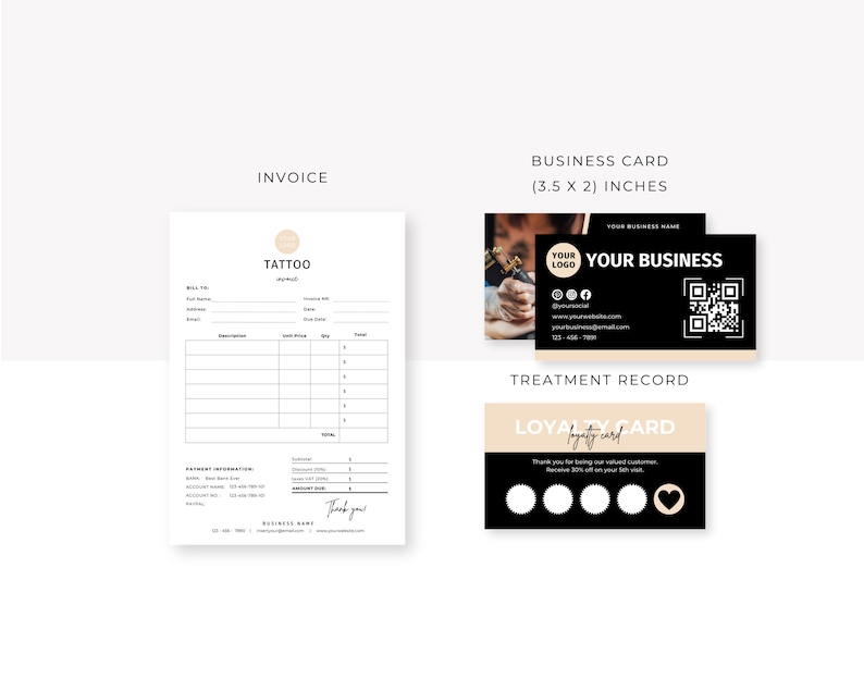 Tattoo Studio Client Forms Bundle, Tattoo Artist Intake Template ...