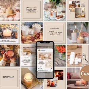 Candle Business Social Media Canva Template, Instagram Candle Business ...