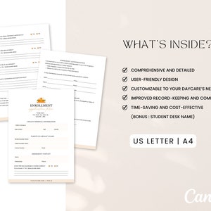 Daycare Enrolment Form, Childcare Enrolment Application Form, Daycare ...
