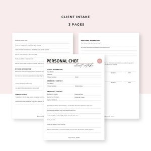 Editable Personal Chef Contract Template, Private Chef Contract ...