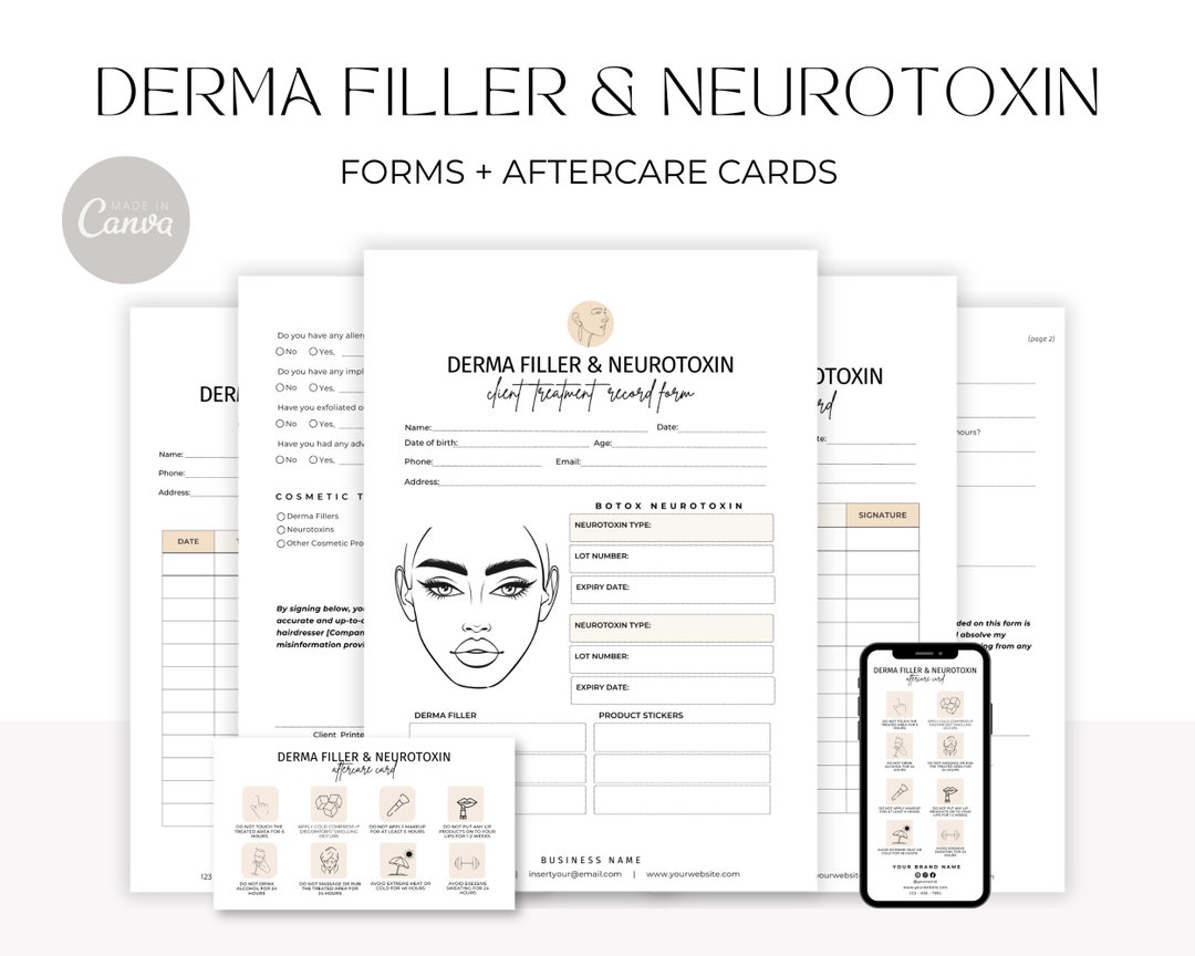 Dermal Filler, Botox, Botulin Toxin, Consultation Forms, Consent Form ...