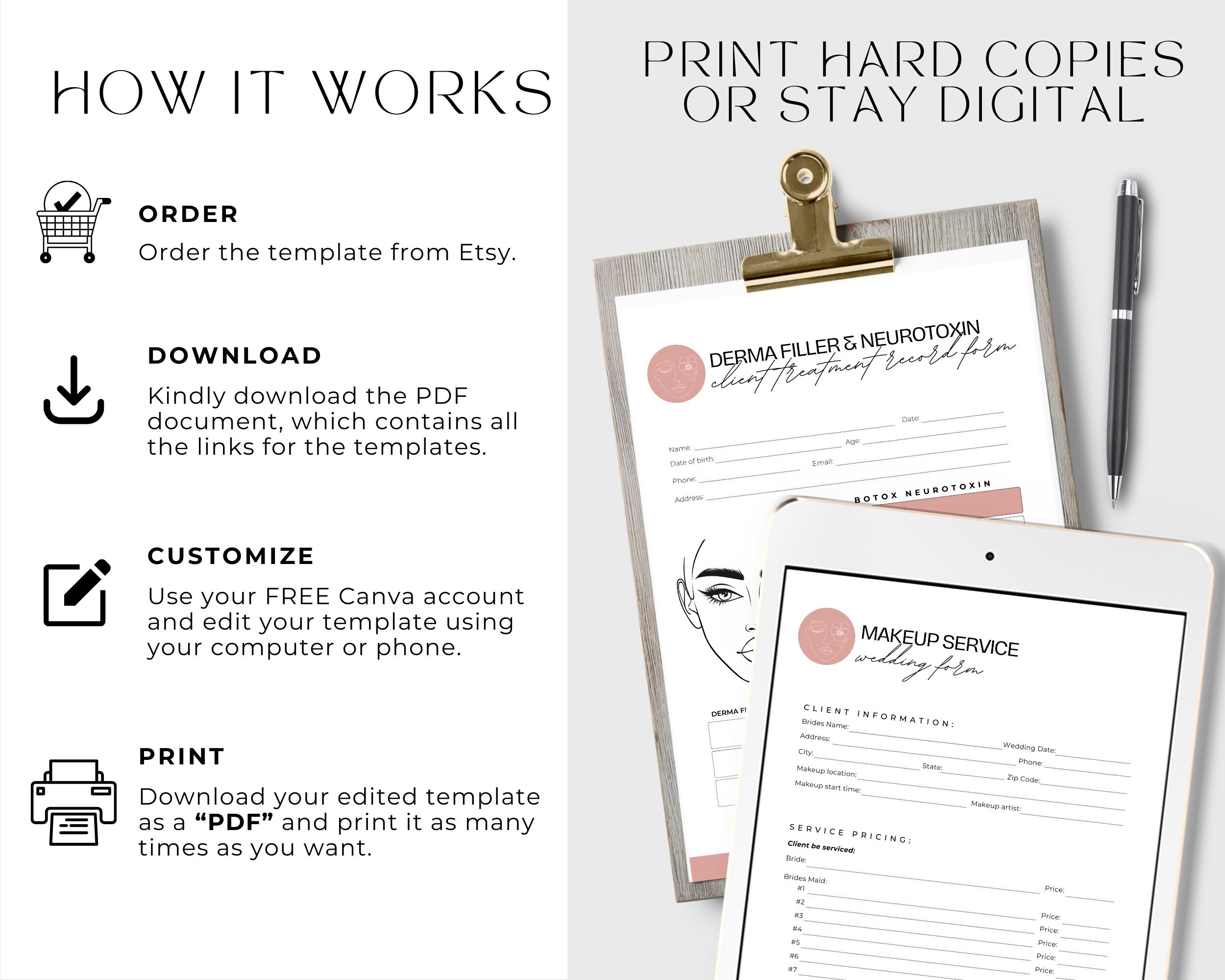 Editable Makeup Contract Template, Freelance Makeup Artist Contract ...