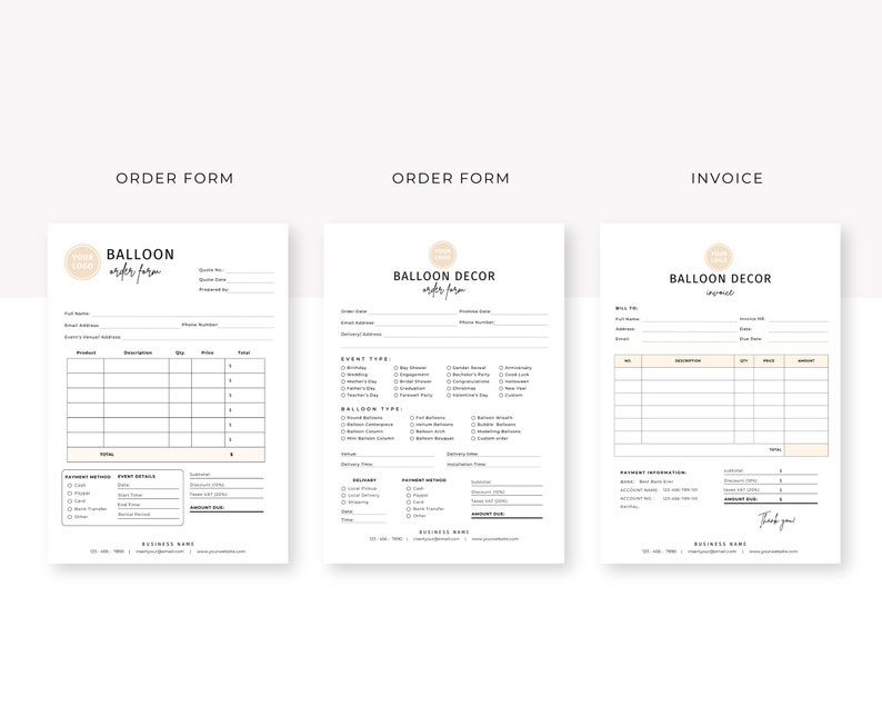 Balloon Artist Contract Template, Balloon Decor Business Contract ...