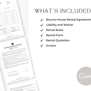 Bounce House Rental Contract Agreement Template, Editable/printable ...