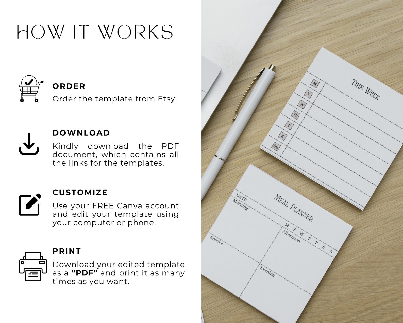 Everyday Sticky Notes Template, Printable Sticky Notes, Printable ...