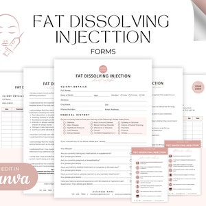 Fat Dissolving Injection, Injector Forms, Fat Dissolve Consent, Fat ...
