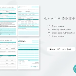 Travel Agent Forms, Booking Form Template, Canva Templates, Agency ...