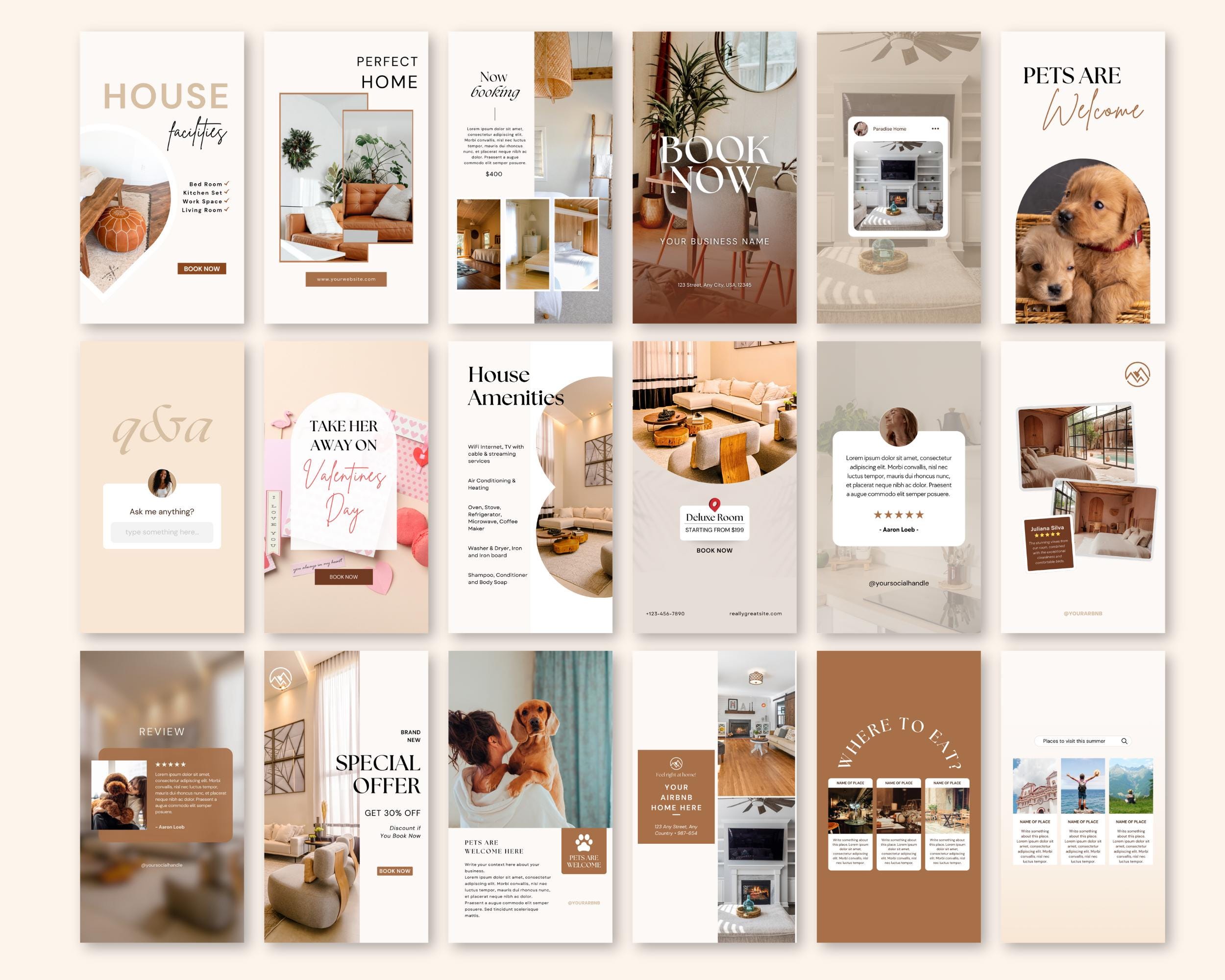 Airbnb Templates, Airbnb Instagram, Vacation Rental, VRBO Instagram ...