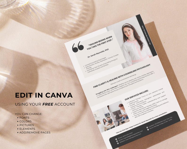 Counseling Psychology Therapy Flyer Template, Therapy Flyer ...