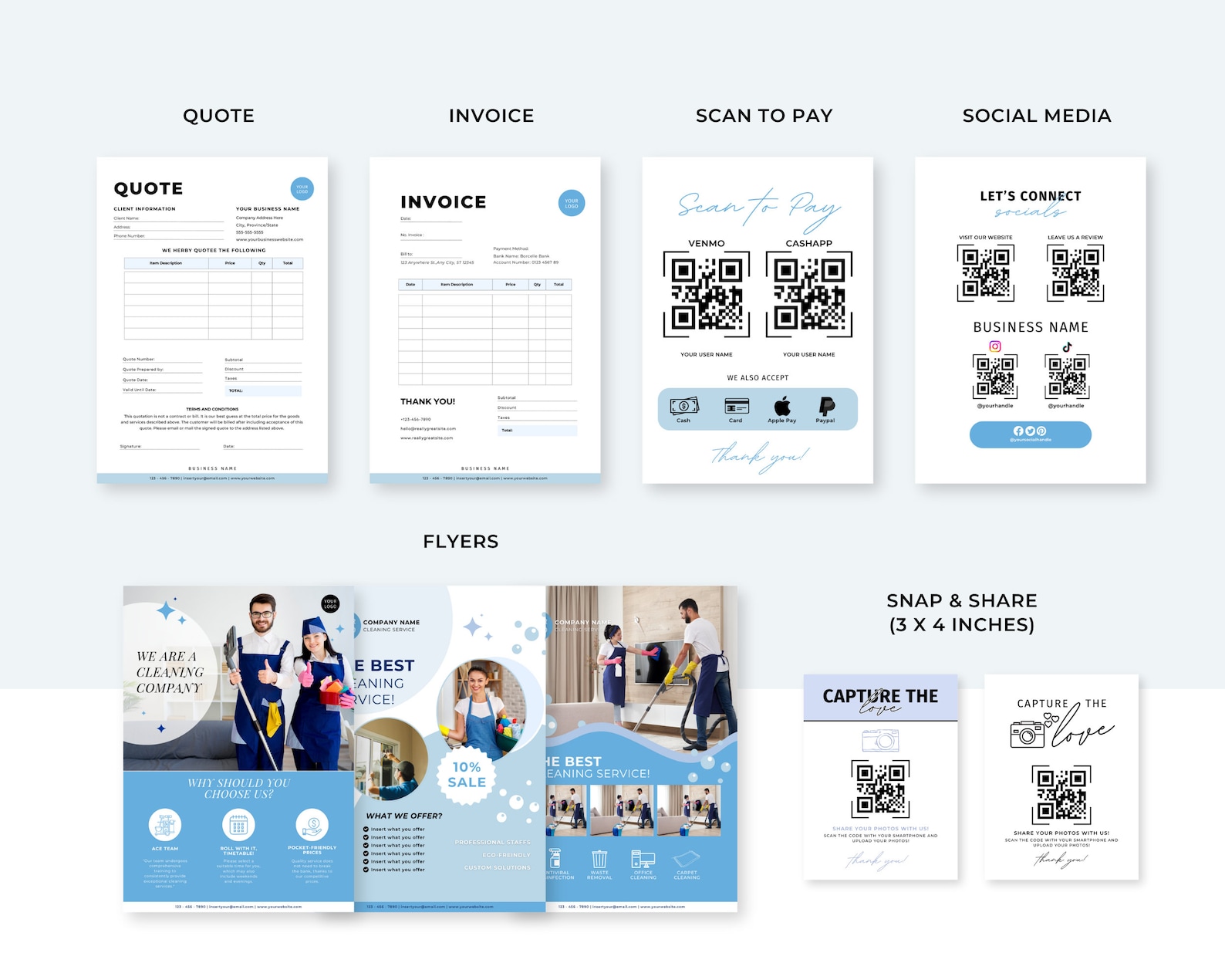 Cleaning Business Bundle, Cleaning Forms, Logo, Service Agreement ...