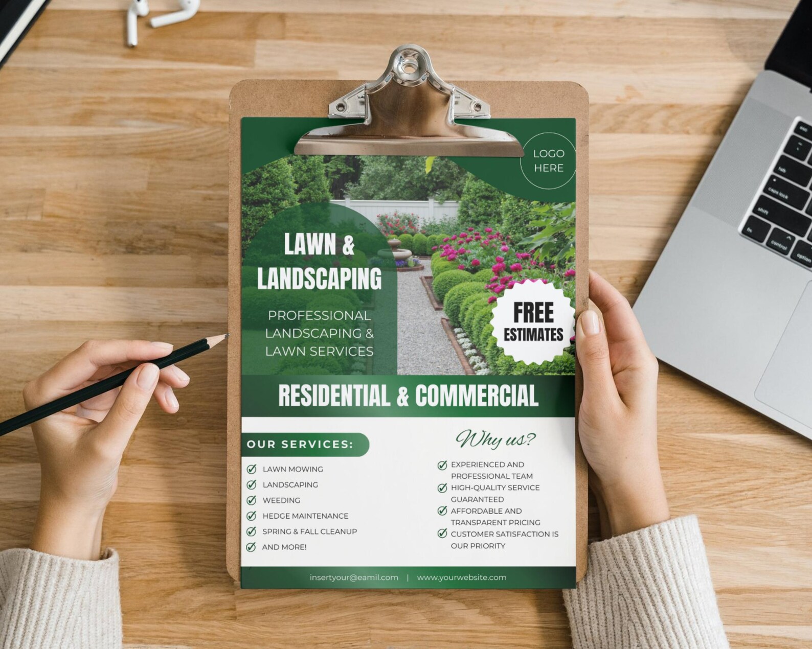 Lawn Care & Landscaping Flyers, Services Flyers, Tear-off Flyers ...