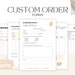 Custom Order Form Template, Editable Refund Forms, Purchase Order ...