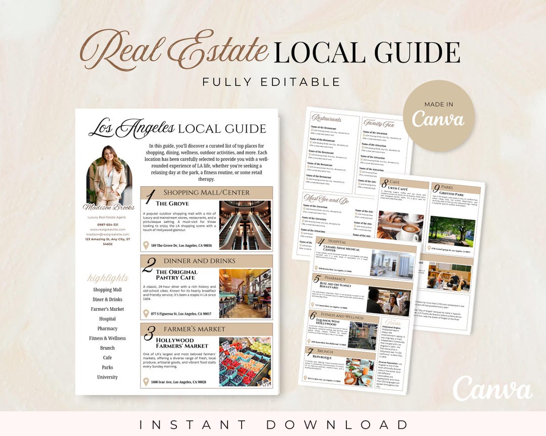 Real Estate Local Guide Template, Neighborhood Guide, Community Guide ...