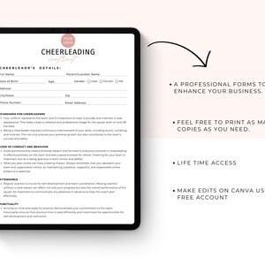 Cheerleading Contract Template, Cheerleading Tryouts Flyer, Coaching ...