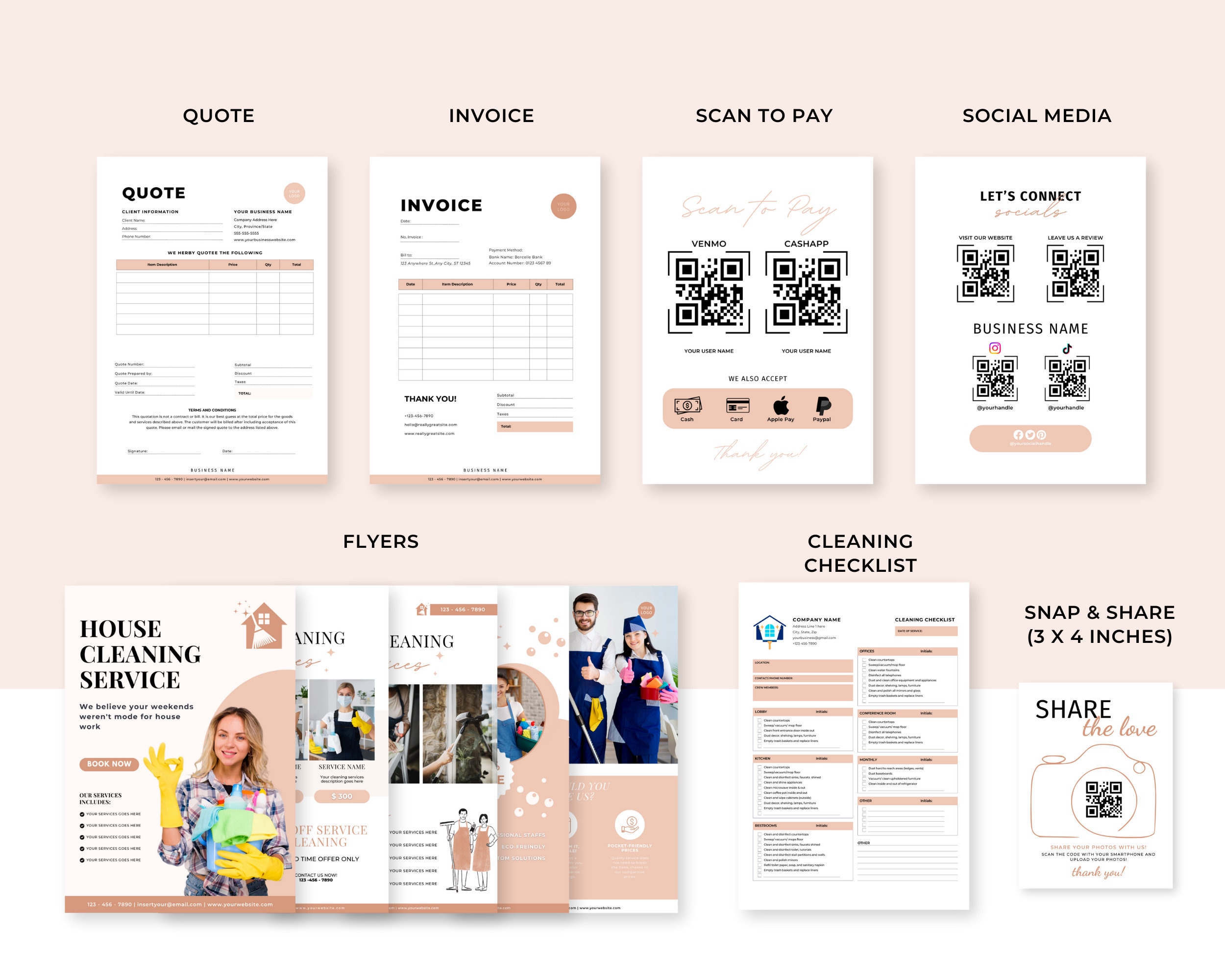 Cleaning Business Bundle, Cleaning Forms, Logo, Service Agreement ...