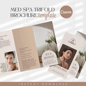 Med Spa Trifold Brochure Pamphlet, Med Spa and Massage Service, Med Spa ...