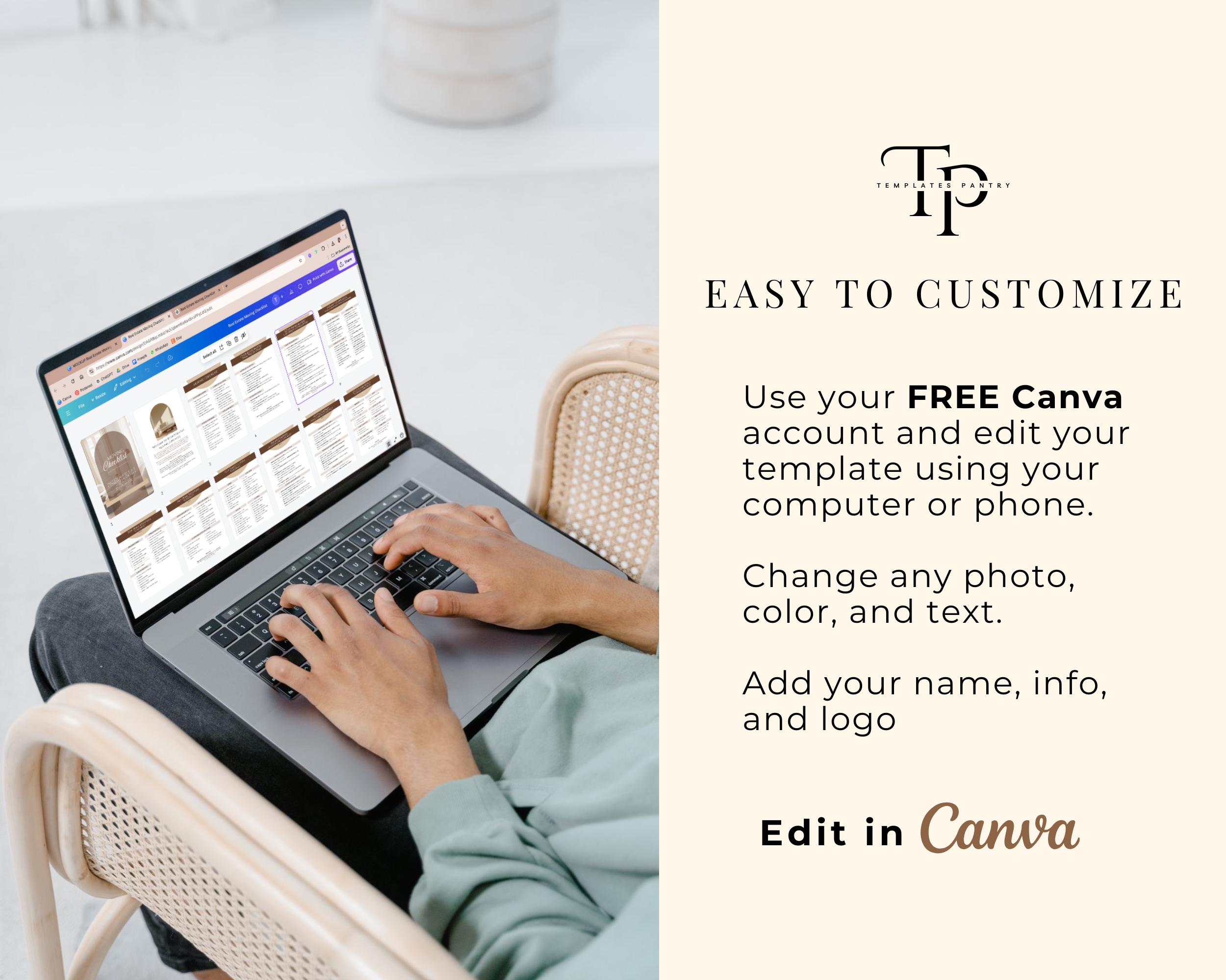 Real Estate Moving Checklist Template, Real Estate Marketing, Realtor ...