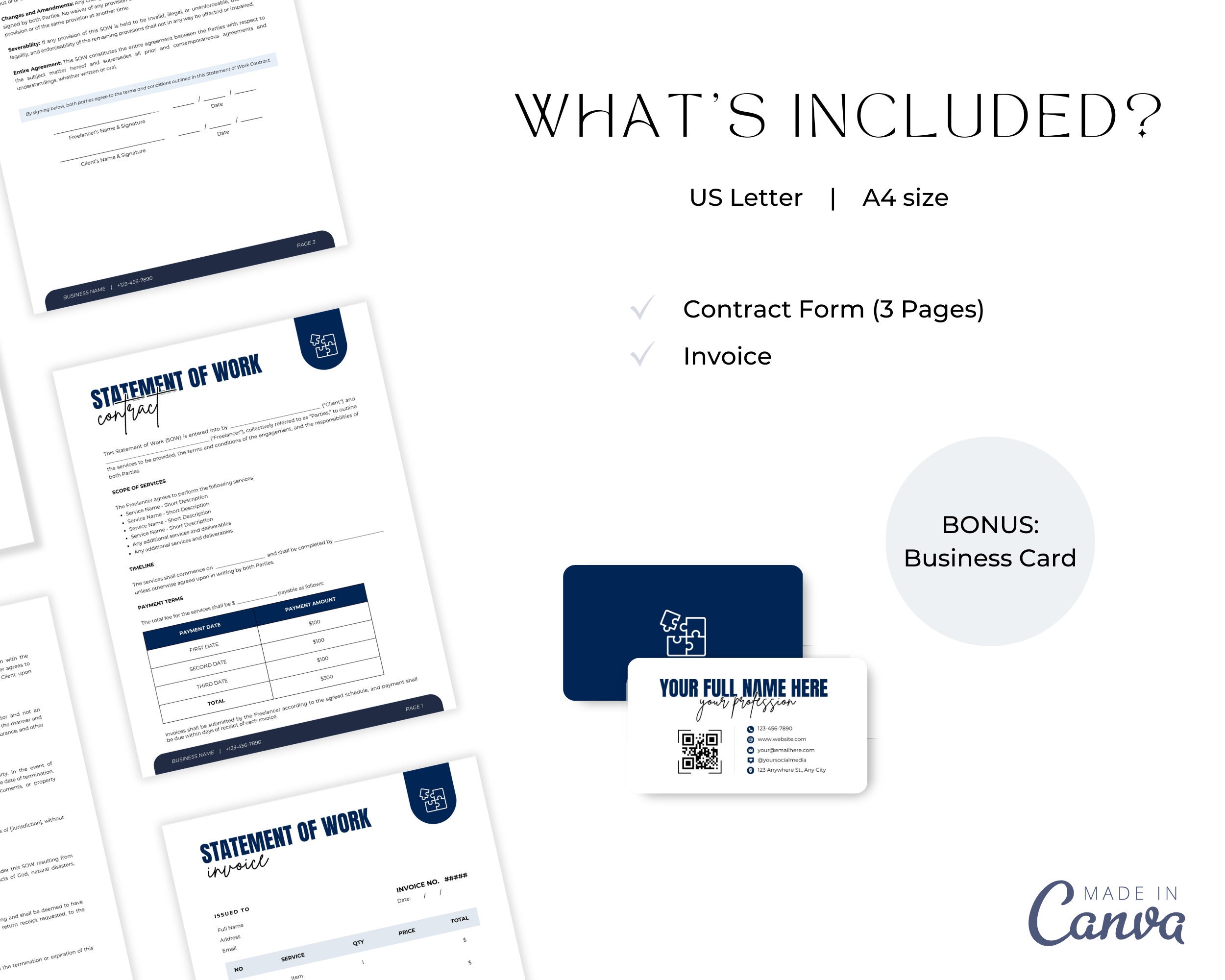 Editable Statement of Work Template, Scope of Work, Freelancer SOW ...
