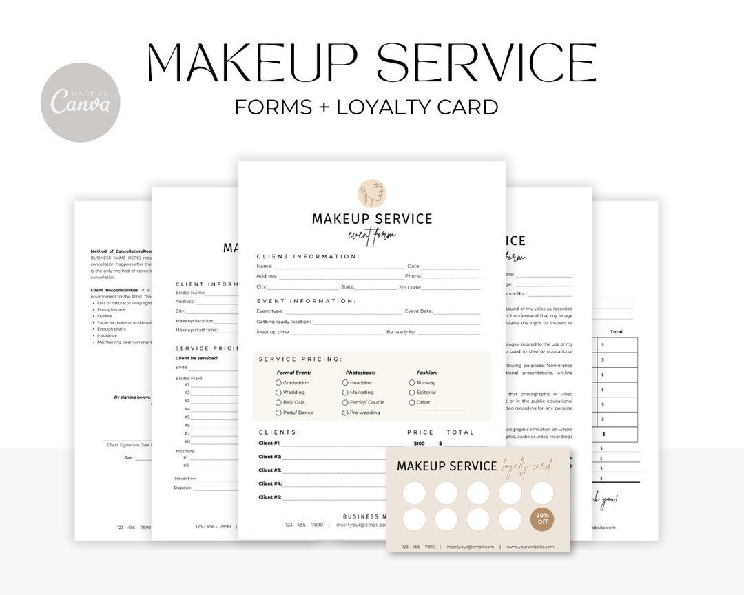 Makeup Artist Contract Template | Makeup Contract Agreement | Bridal ...