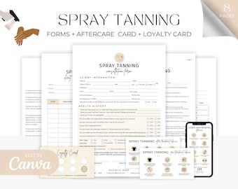 Spray Tan Consent Form, Tanning Consent, Tanning Salon Forms, Editable ...