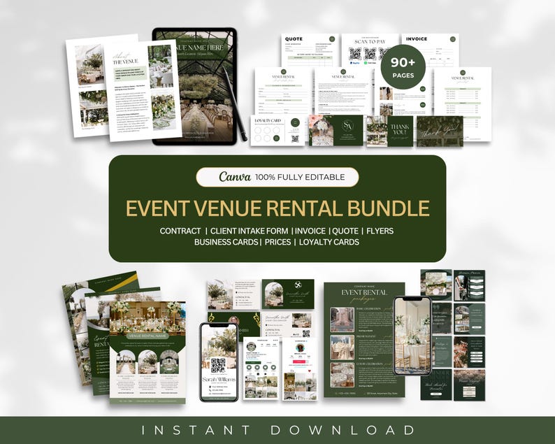 Event Venue Rental Forms Bundle, Wedding Venue Form Templates, Event ...