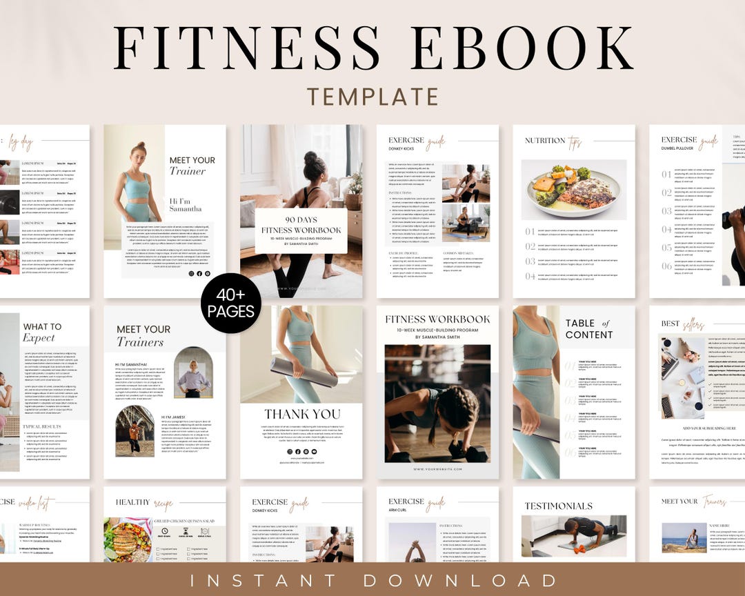 Fitness Workout Ebook Template, Personal Training Workout, Nutrition ...
