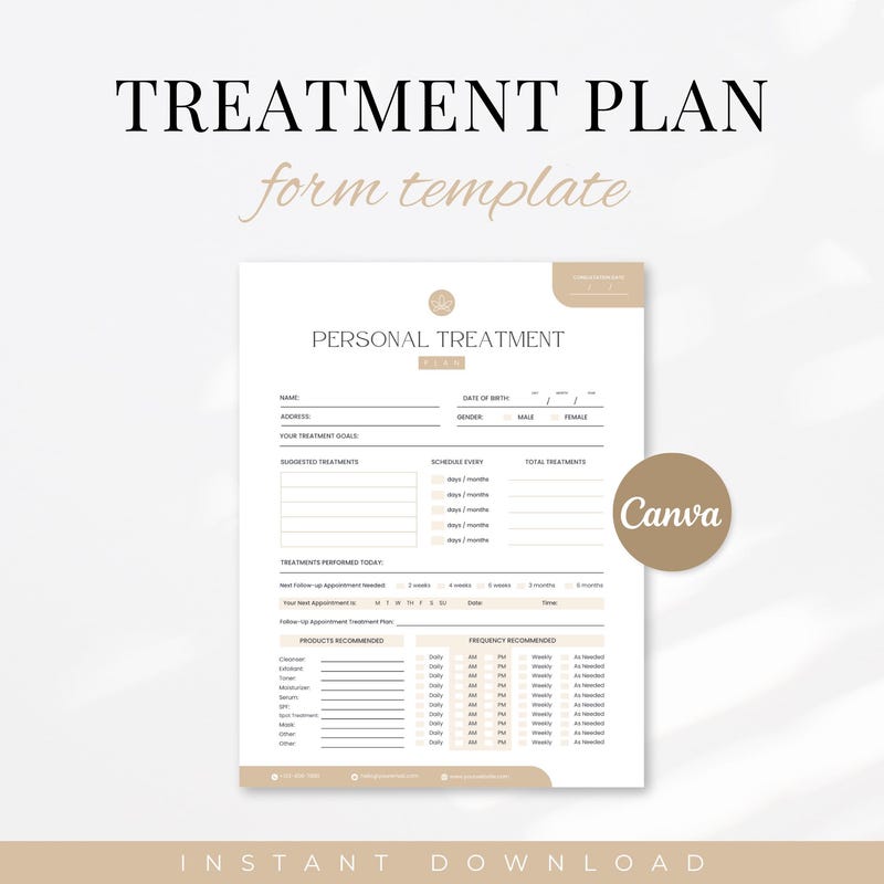 Menu Esthetician Template - Etsy UK