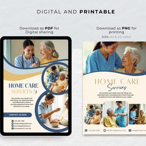 8 Designs Senior Care Services Flyer Template, Home Care Service Flyer ...