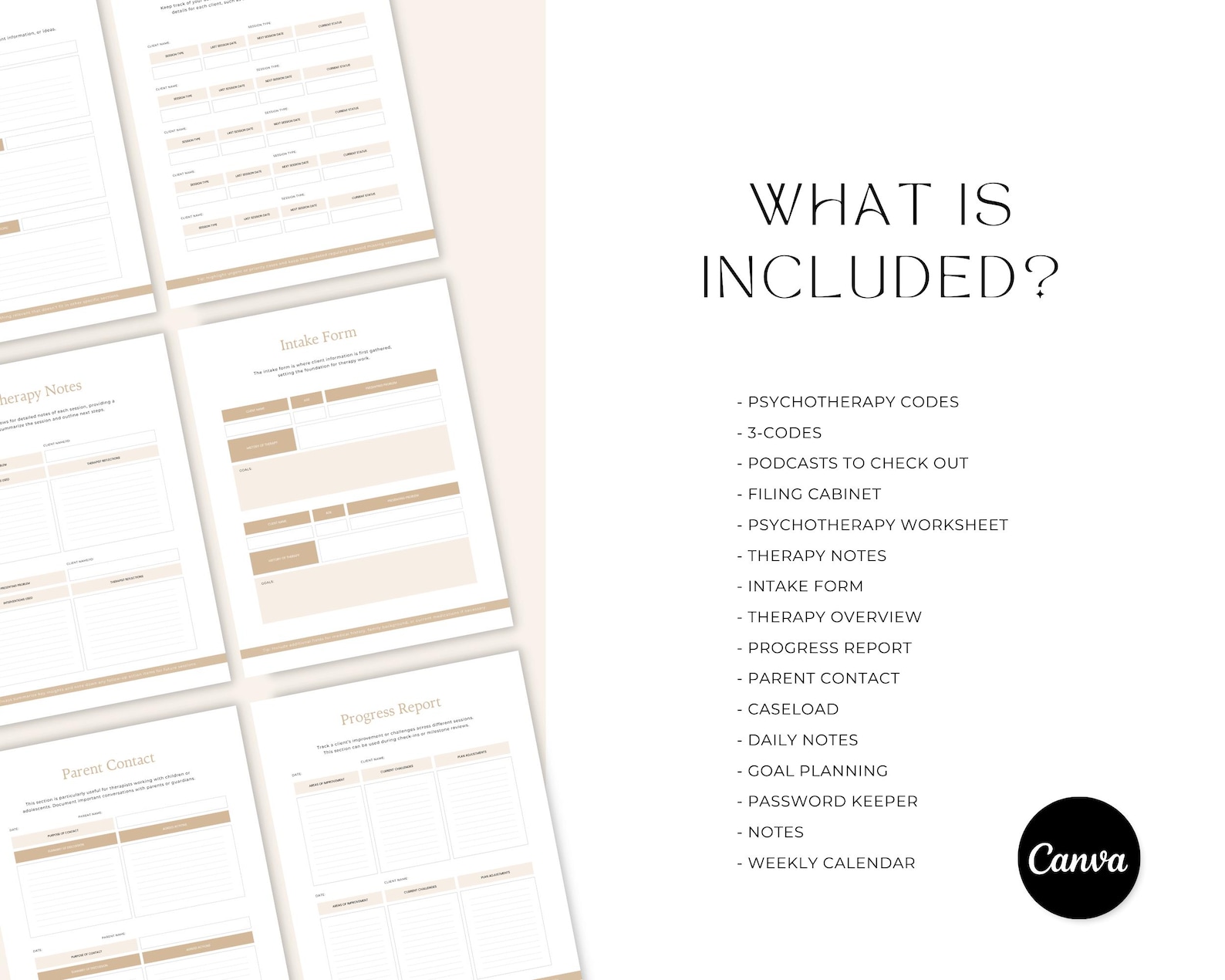 Therapist Daily Appointment Planner, Daily Clinical Planning Tool ...