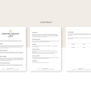 Life Coaching Contract Template, Life Coach Agreement, Mentoring ...