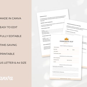 Daycare Permission Form | Childcare Printable Event Permission Slip ...