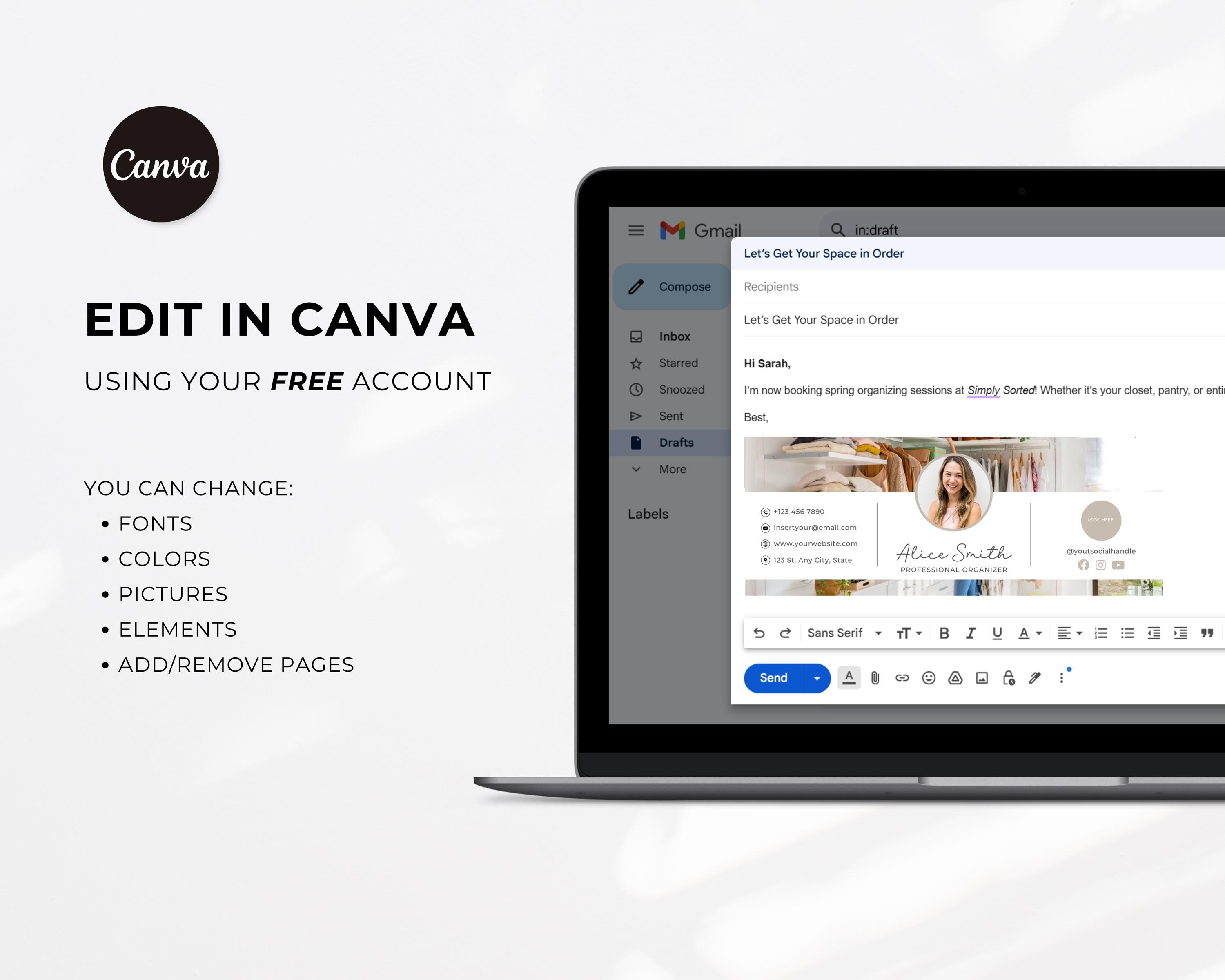 Professional Organizer Email Signature Templates, Professional Home ...
