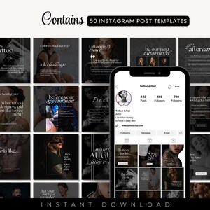 Tattoo Artist Instagram Template | Tattoo Practitioner Instagram ...